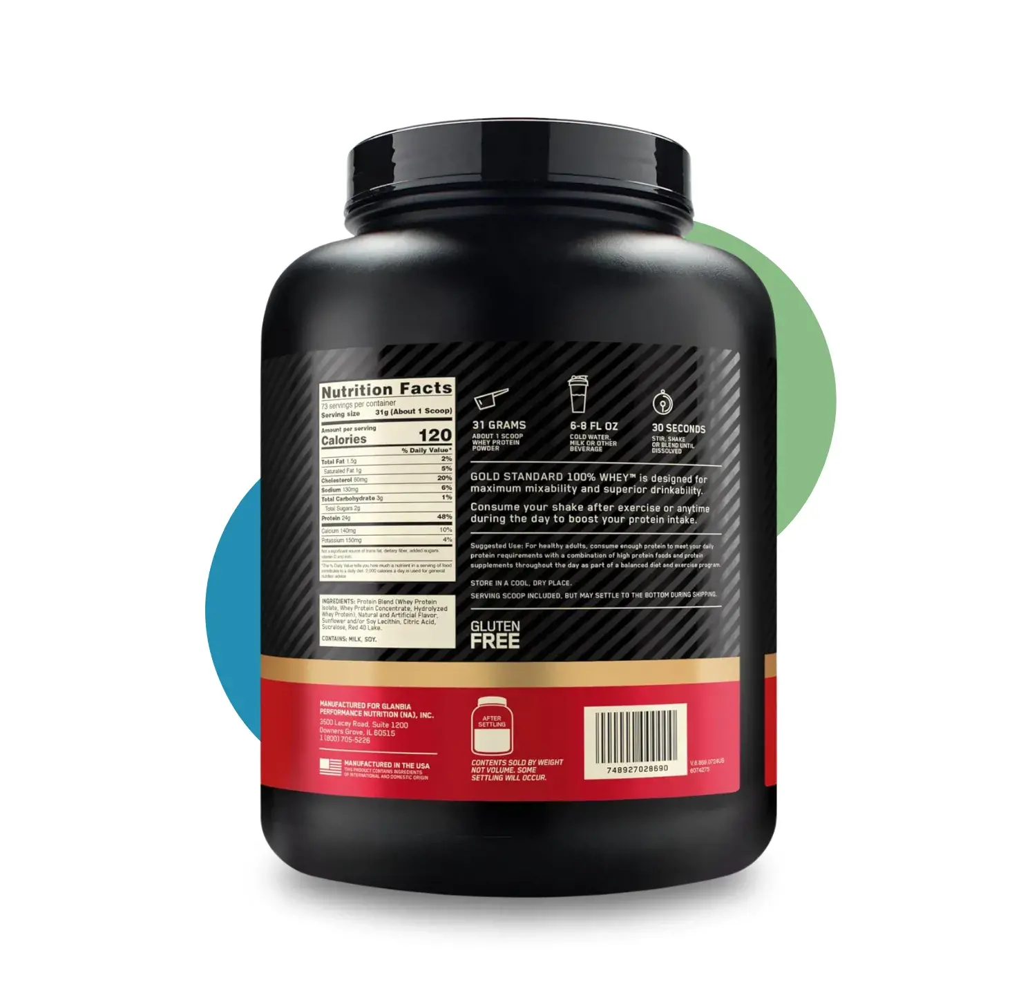 ON GOLD STD 100% WHEY 5 LB STR
